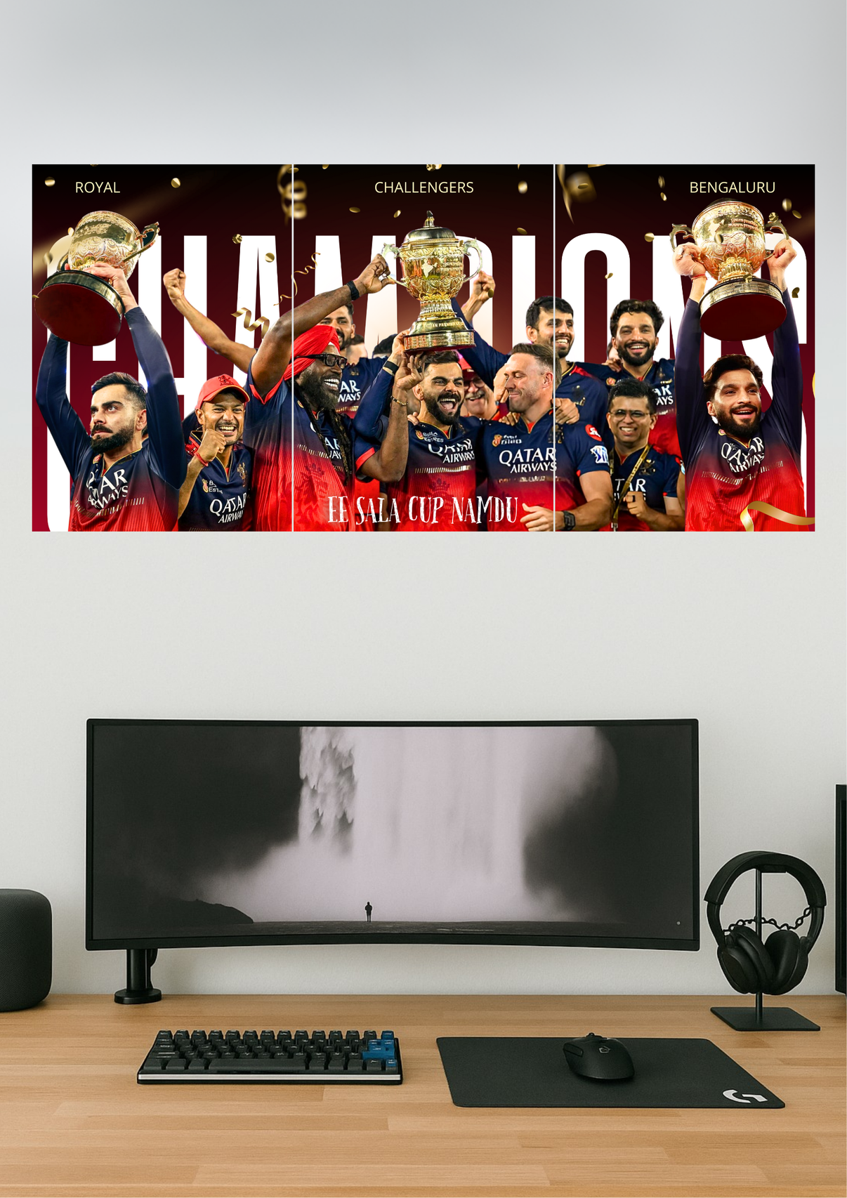 2025 IPL CHAMPIONS | Ee Sala Cup Namdu | RCB | Split Design Poster | D ...