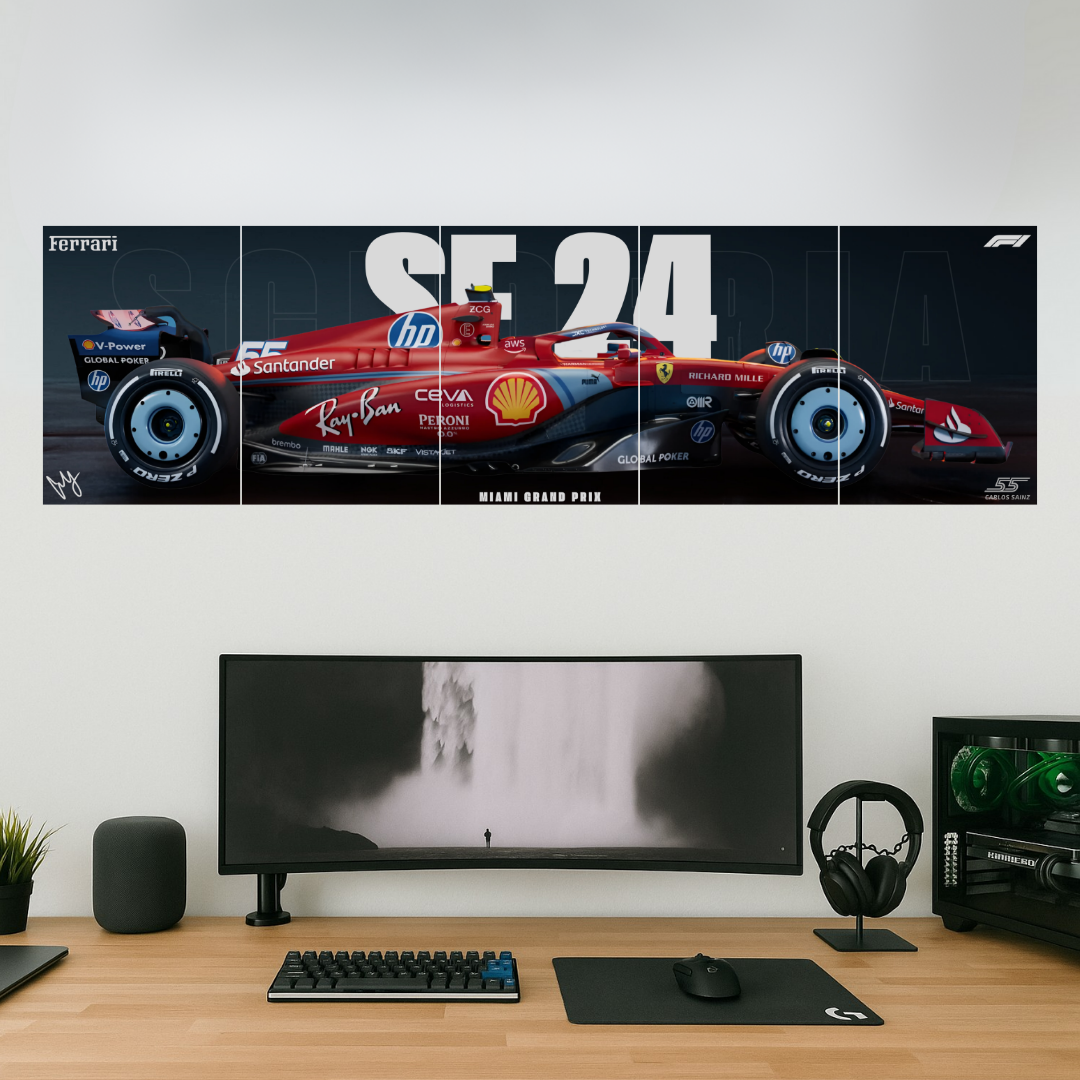 Ferrari SF-24 Formula 1 | Set Of 5 | Split Design Poster – GenZCustom