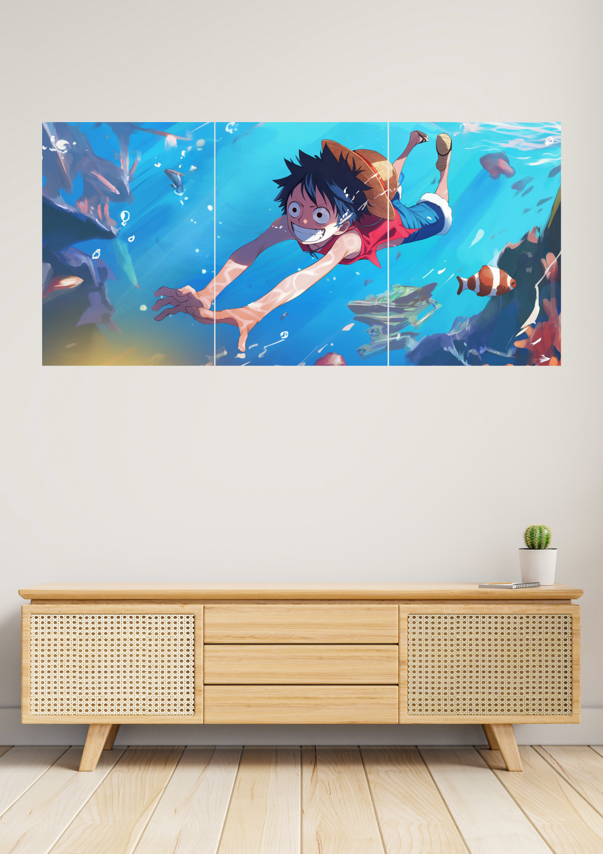 Luffy x One Piece Traesure Poster | Split Design Poster – GenZCustom