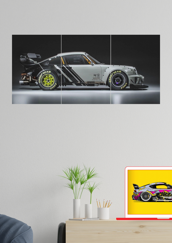 Porsche 964 Poster | Split Design Poster | Pack Of 3 | Digital Poster ...