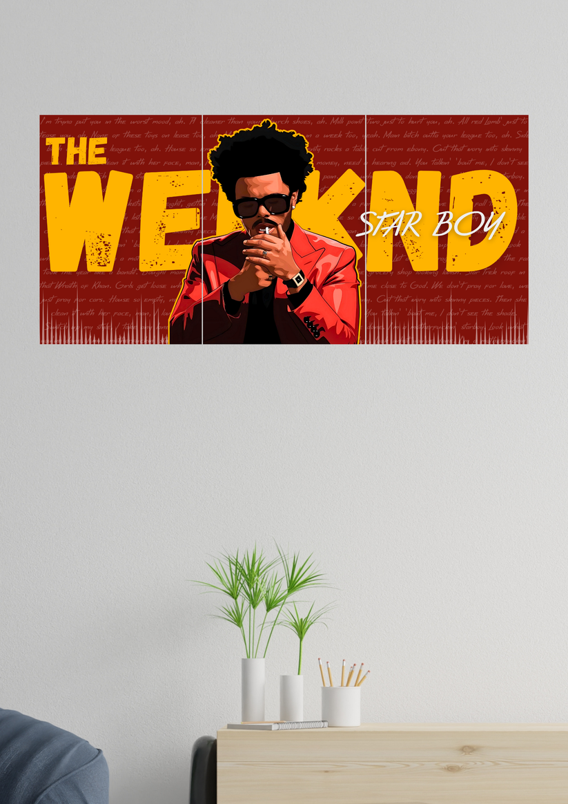 THE WEEKND | Star Boy | Music SET | Set of 3 Split Design – GenZCustom